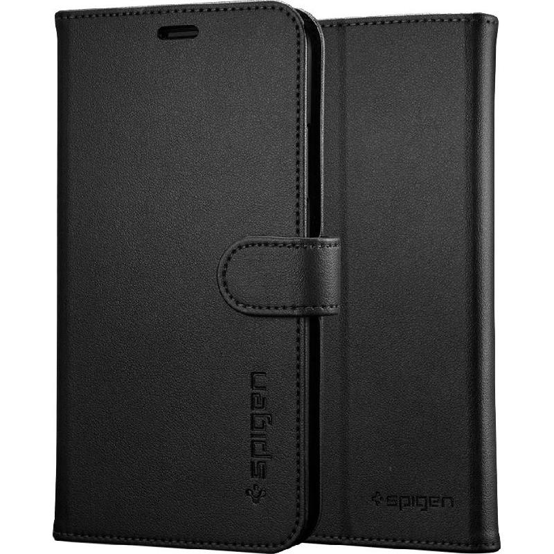 Spigen Wallet S Flip Cover Mobile Case for iPhone X Black Spigen
