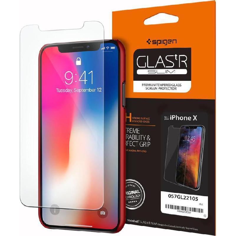 Spigen GLAStR Tempered Glass, Rounded Edges Smartphone Screen Protector ...