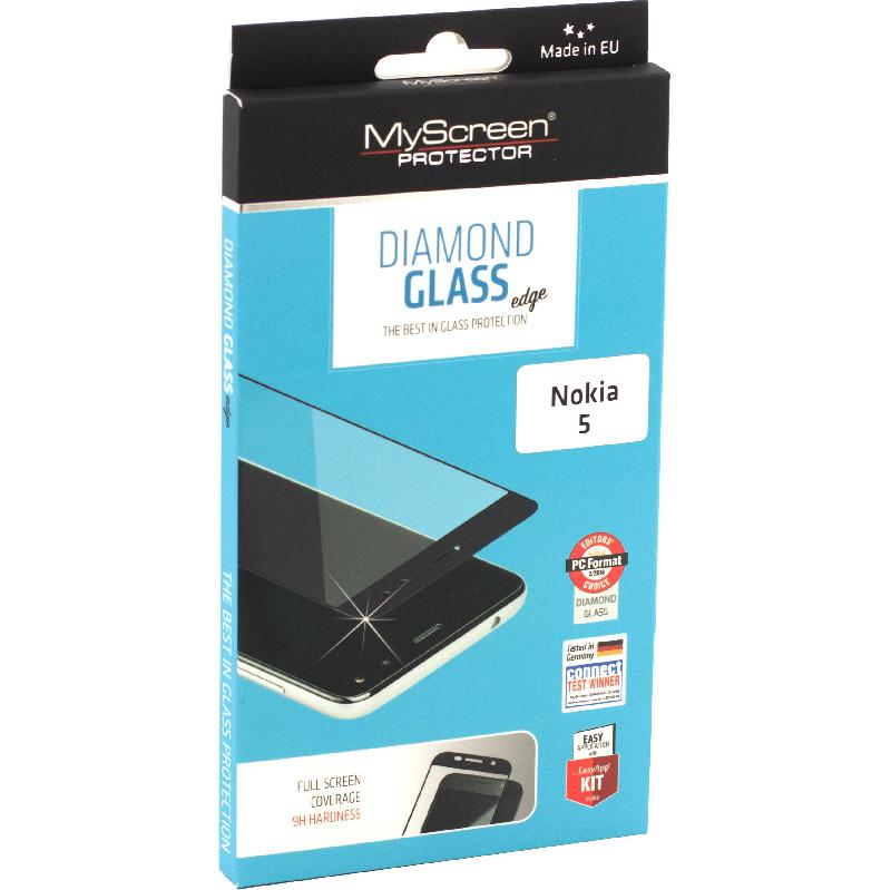 MyScreenPROTECTOR Diamond Glass edge Tempered Glass, Black Frame, Full ...