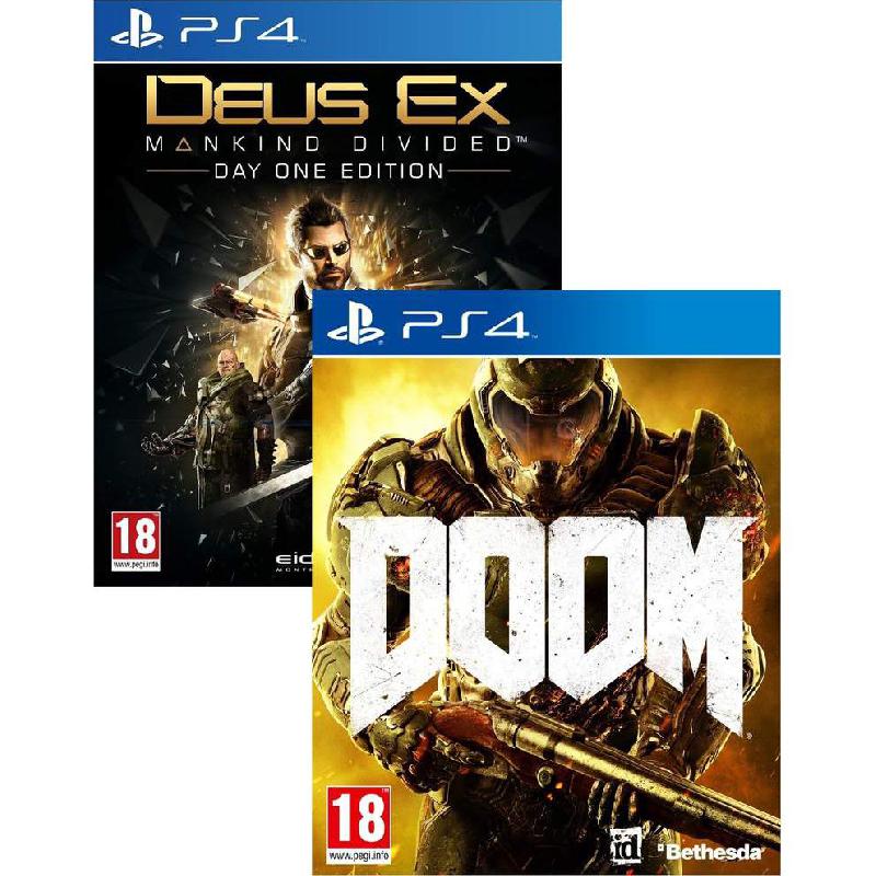 DOOM + Deux Ex: Mankind Divided Steelbook Edition PlayStation 4 (Games ...