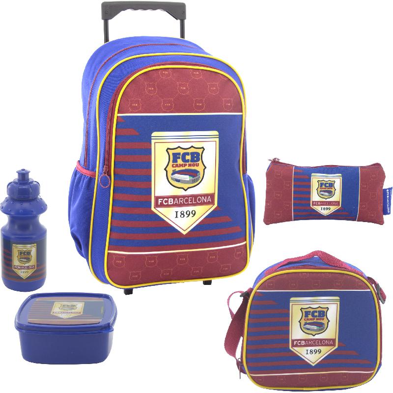 FCB (Barcelona) 5-in-1 Value Set "1899" Trolley Bag with Accessory ...