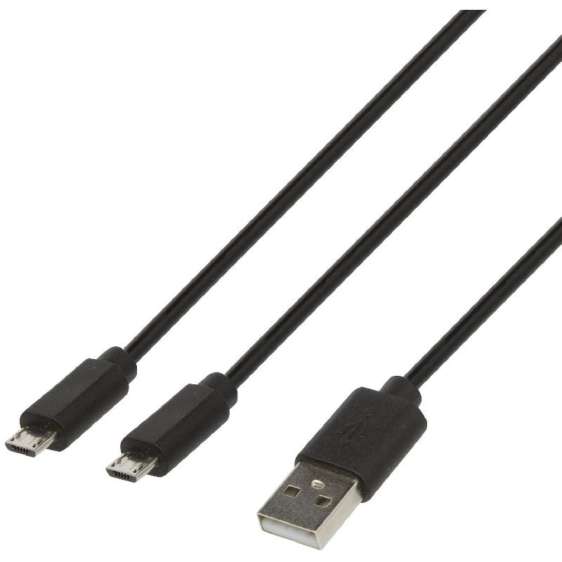 KONIX Dual Micro USB to USB 2.0 Sync & Charge Cable 3.50 m ( 3.83 yd ...