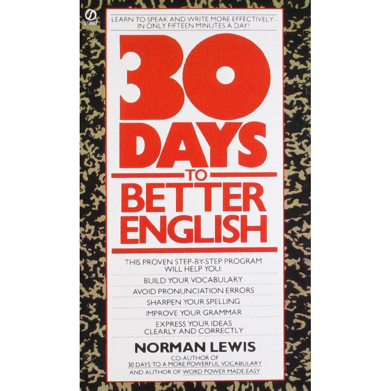 30 Days to Better English Signet Norman Lewis - مكتبة جرير السعودية