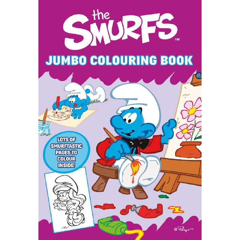 The Smurfs, Jumbo Colouring Book Smurf's Staffs of Alligator Books ...