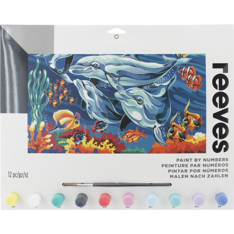 Reeves Underwater Dolphins Picture Coloring Activity Set All Age Group ...