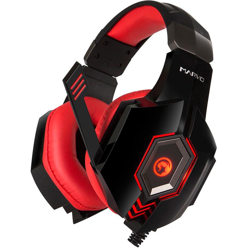 MARVO Scorpion HG8919 Gaming Headset Wired Black/Red - Jarir Bookstore KSA