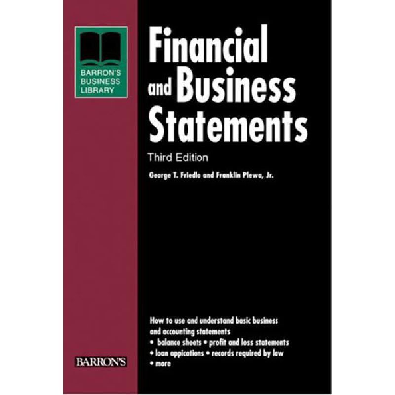 Financial and Business Statements, 3rd Edition Barron's Business ...