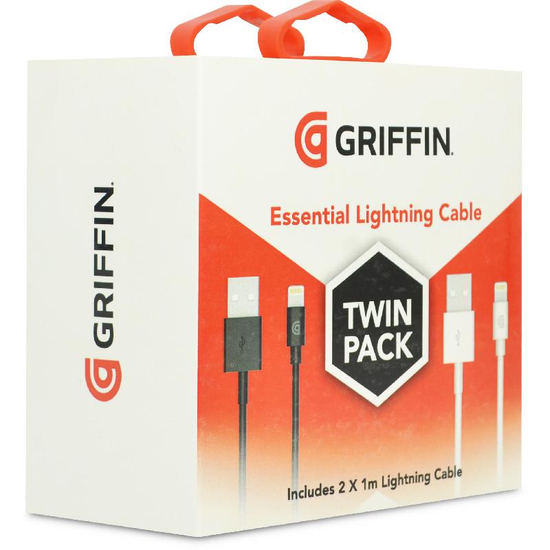 Griffin Twin Pack Essential Lightning to USB 2.0 Standard Cable 1.00 m ...