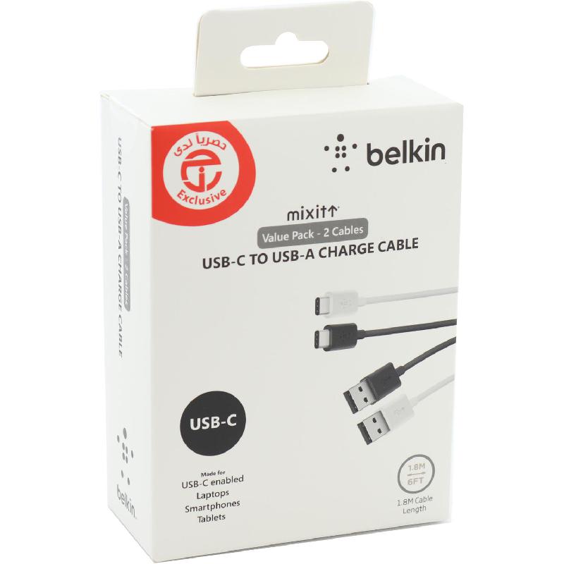 Belkin Value Pack, USB-C to USB-A Charge Smartphone Sync Cable at Jarir ...