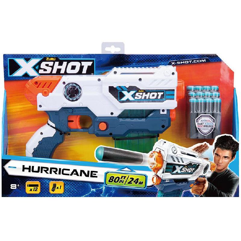 Zuru X-SHOT Hurricane Clip Blaster, Small Play Weapons Yellow/Blue ...