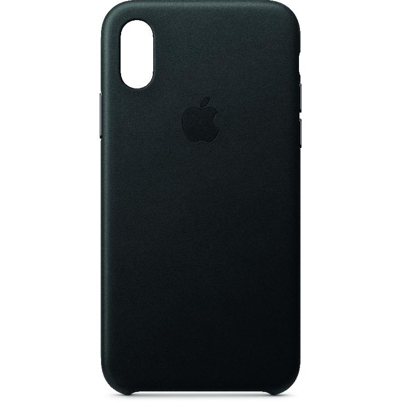 Apple Leather Back Cover Mobile Case for iPhone Xs Black Apple