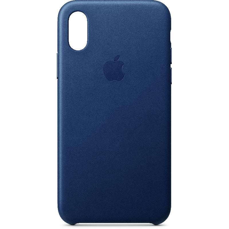 Apple Leather Back Cover Mobile Case for iPhone Xs Midnight Blue Apple