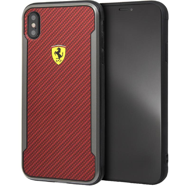 Ferrari Racing Shield Back Cover Mobile Case for iPhone Xs Max Red Ferrari