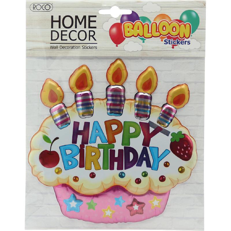 Roco Home Decor Balloon, "Happy Birthday" Decorative Stickers - Jarir ...