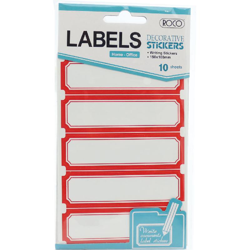 Roco Red Border Sticker Label - Jarir Bookstore KSA
