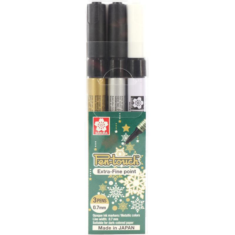 Sakura Pen-Touch Paint Marker 0.7 mm Extra Fine Round Tip Metallic ...