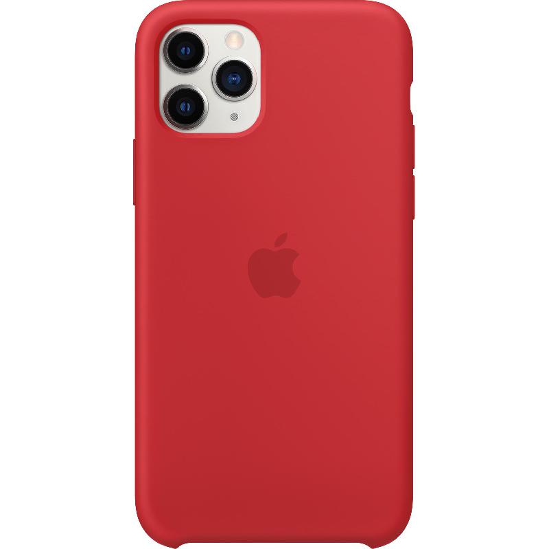 Apple Silicone Back Cover Mobile Case for iPhone 11 Pro (Product) Red Apple