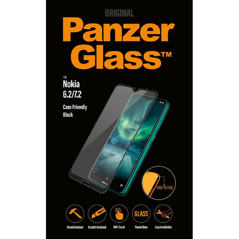 PanzerGlass Tempered Glass, Edge-to-Edge, Black Case Friendly ...