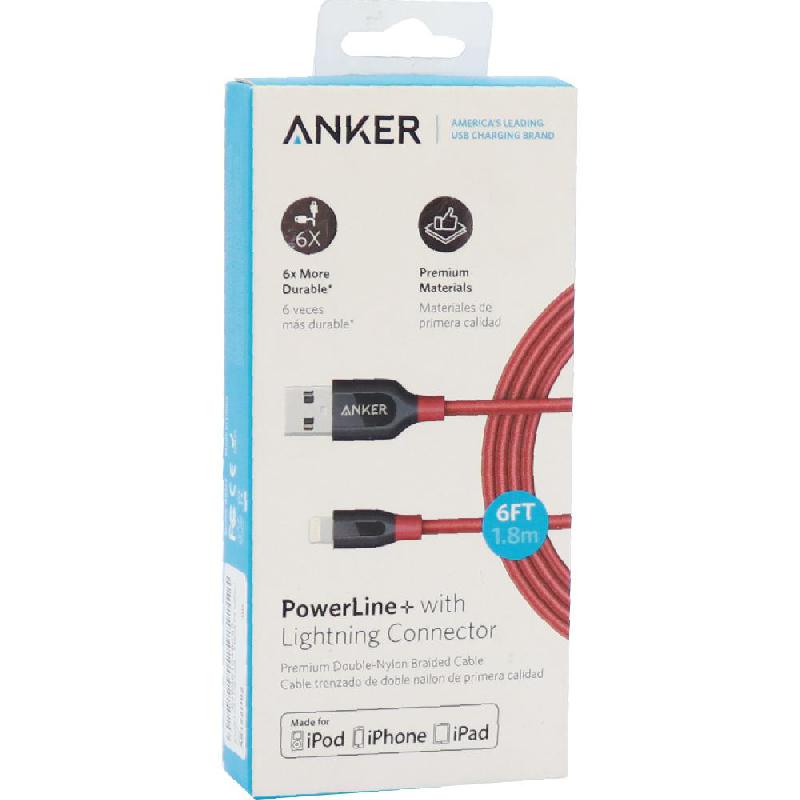 Anker PowerLine+ Lightning to USB 2.0 Sync & Charge Cable - Jarir ...