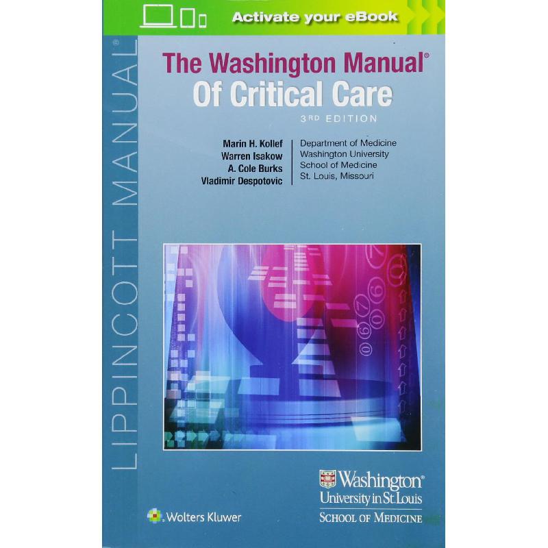 Critical Care, 3rd Edition Washington Manual Marin Kollef - Jarir.com KSA