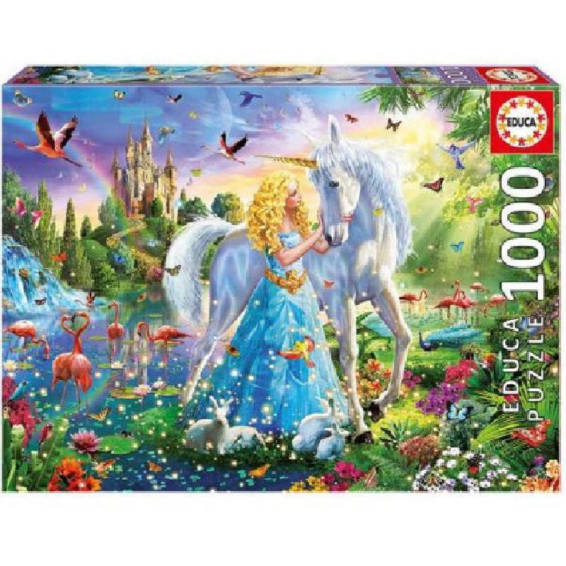 Educa 1000 The Princess and The Unicorn Picture Puzzle 1000 Pieces ...